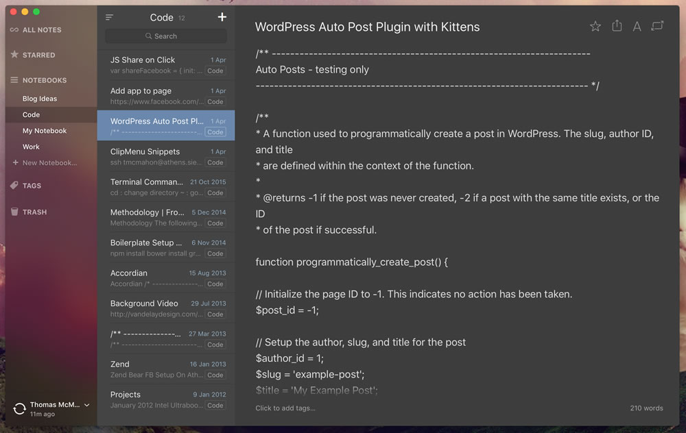 Get an Evernote Dark Theme with Alternote | TwisterMc
