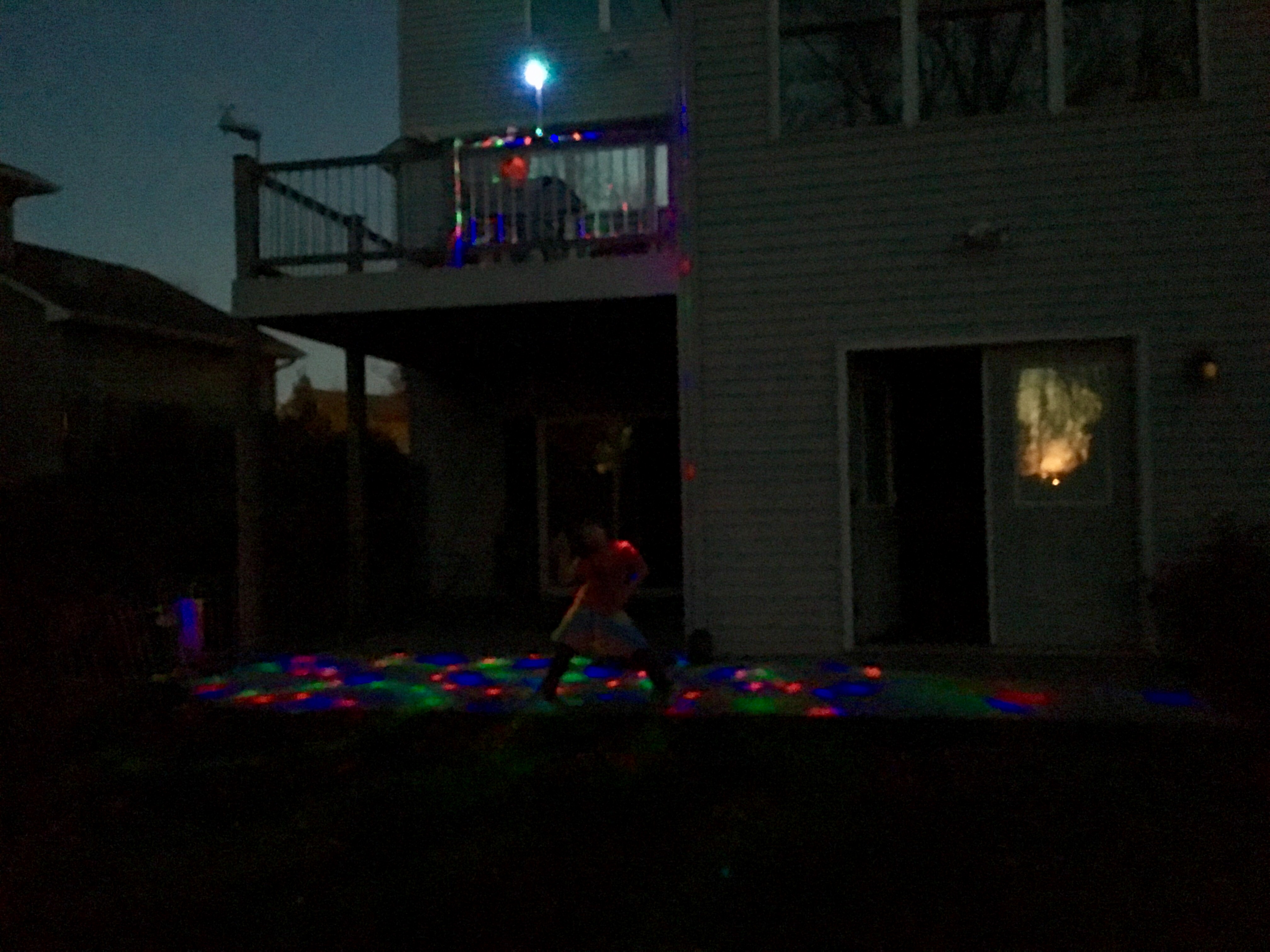 We had an outdoor dance party tonight.